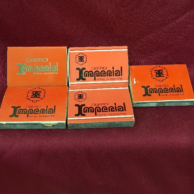 5x Imperial Hotel Singapore Matchboxes ( match box / kotak mancis ...
