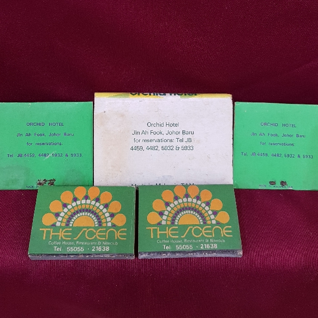 5x Orchid Hotel Matchboxes ( match box / kotak mancis ), Furniture ...