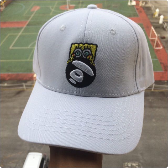 CAP SPONGEBOB WHITE, Men's Fashion, Watches & Accessories, Cap & Hats ...