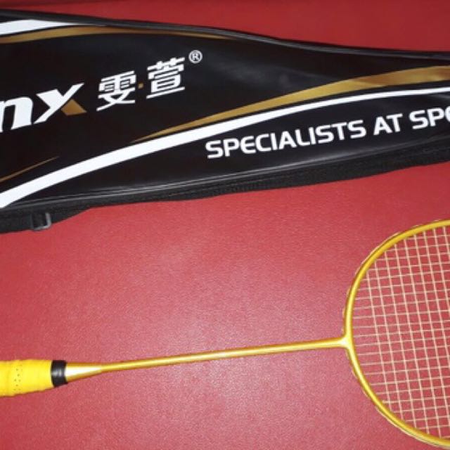 Carbon-x Nano Professional Gold Badminton Racket, Sports Equipment ...