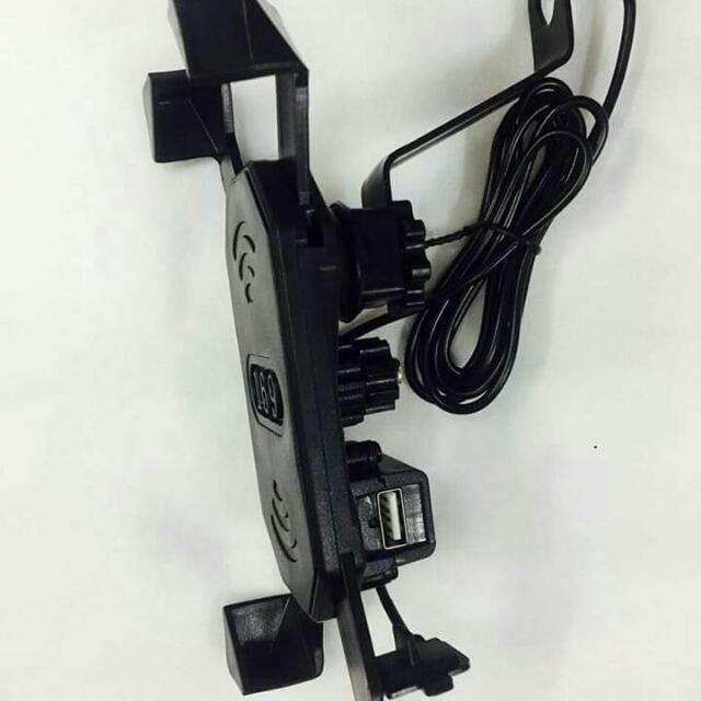 Cell Phone Holder With Charger For Mio Skydrive Fino Rouser Gixxer Fz ...