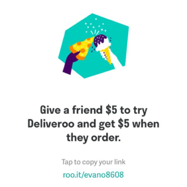 Deliveroo Discount, Tickets & Vouchers, Vouchers on Carousell