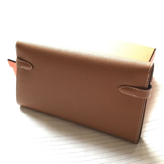 Hermes Kelly Long Wallet in Epsom Gold, Women's Fashion, Bags & Wallets ...