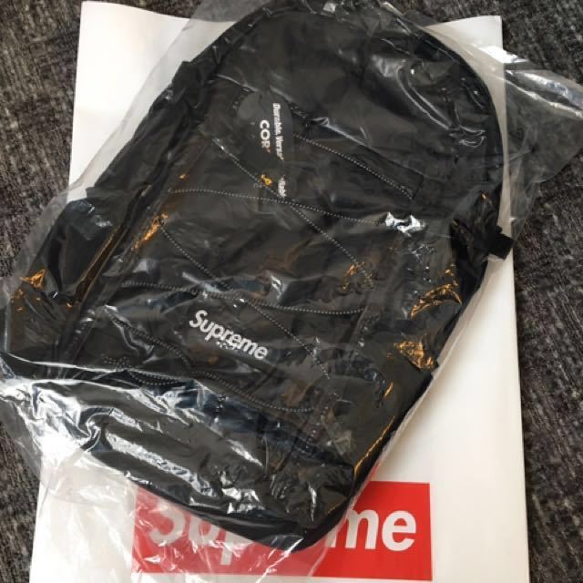 SUPREME FW 2017 Backpack Bag CORDURA Ripstop Nylon - BLACK, Men's ...