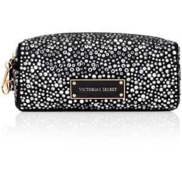 Victoria's Secret small rhinestone cosmetics bag, Women's Fashion, Bags ...