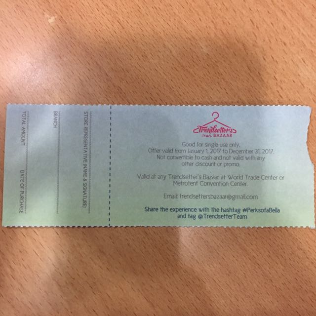 Entrance Ticket at any Trendsetter's Bazaar, Tickets & Vouchers, Store ...