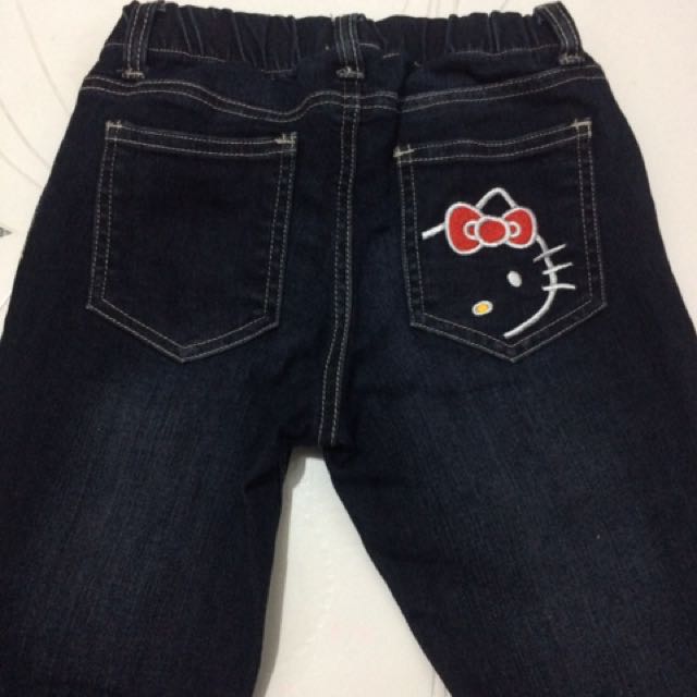 Hello kitty (ripped jeans), Babies & Kids, Babies & Kids Fashion on ...