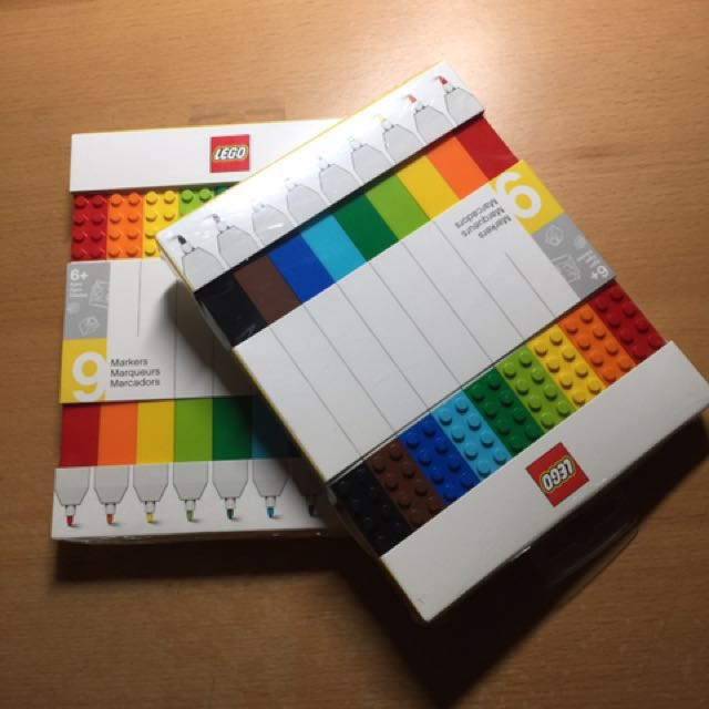 Lego Markers (1 box - 9 pieces), Hobbies & Toys, Toys & Games on Carousell