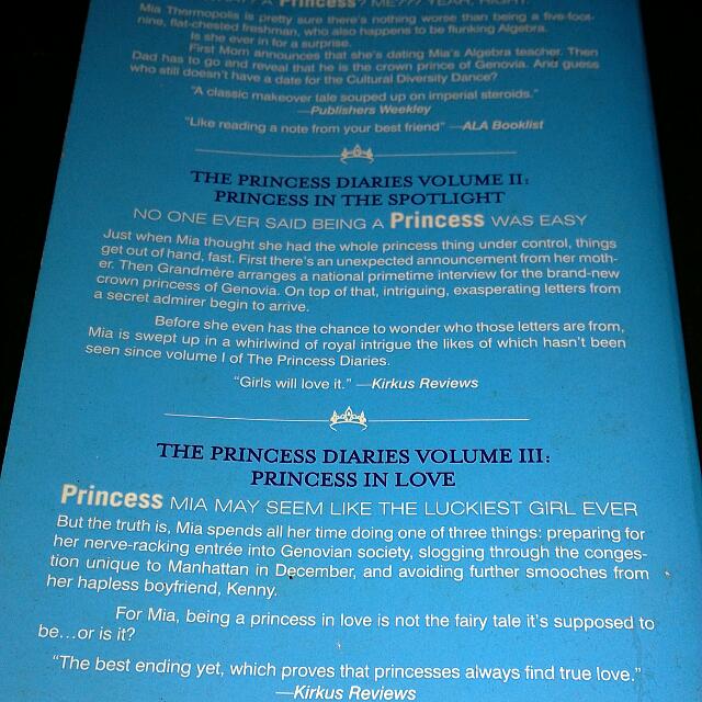 PRINCESS DIARIES COLLECTION BOOK - MEG CABOT, Hobbies & Toys, Books ...