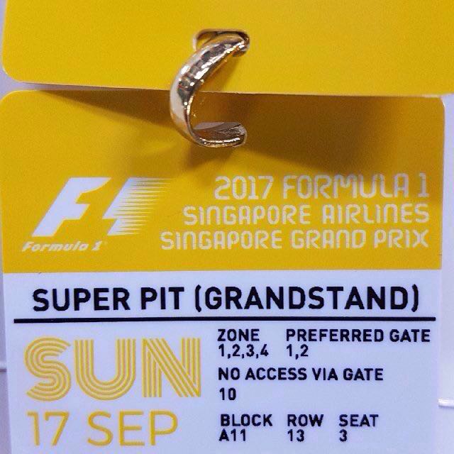 F1 Super Pit singapore gp (grandstand) Sunday 2017, Tickets & Vouchers ...