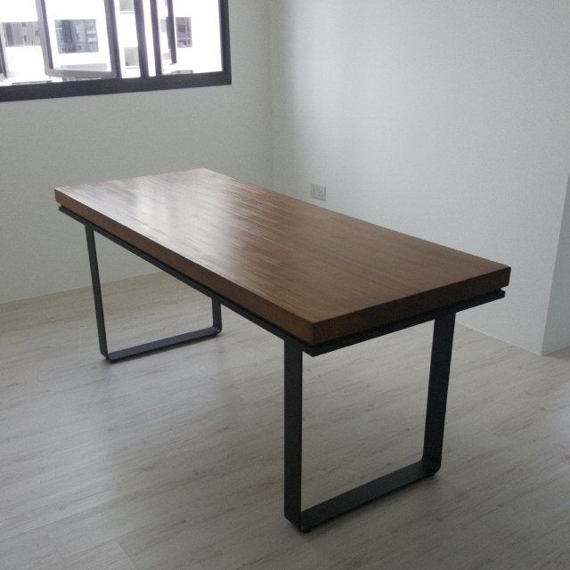 Scandinavian industrial loft long table 1.8m, Furniture & Home Living ...