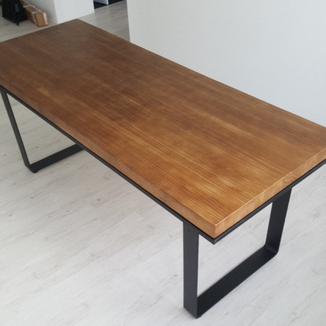 Scandinavian industrial loft long table 1.8m, Furniture & Home Living ...