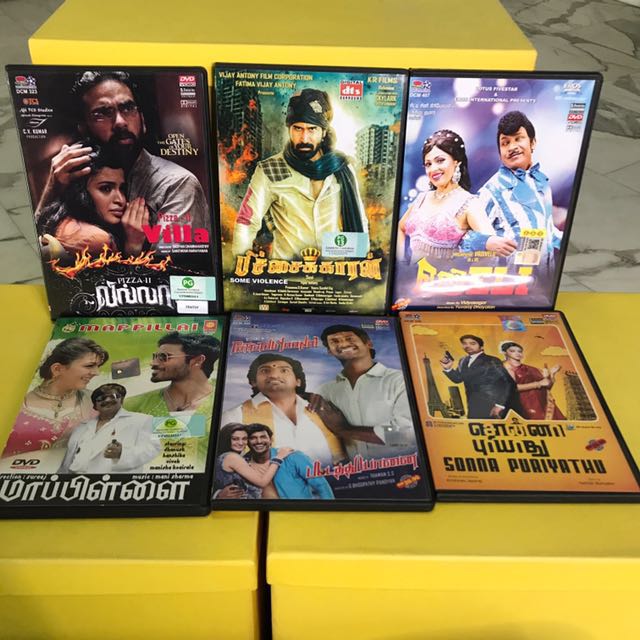 Tamil DVDs (Villa/Pichaikaran/Eli/Maapillai/Pattathi Yaanai/Sonna ...