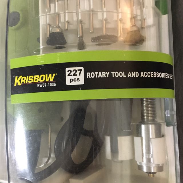 Krisbow rotary tool and accessories set, Furniture & Home Living, Home ...
