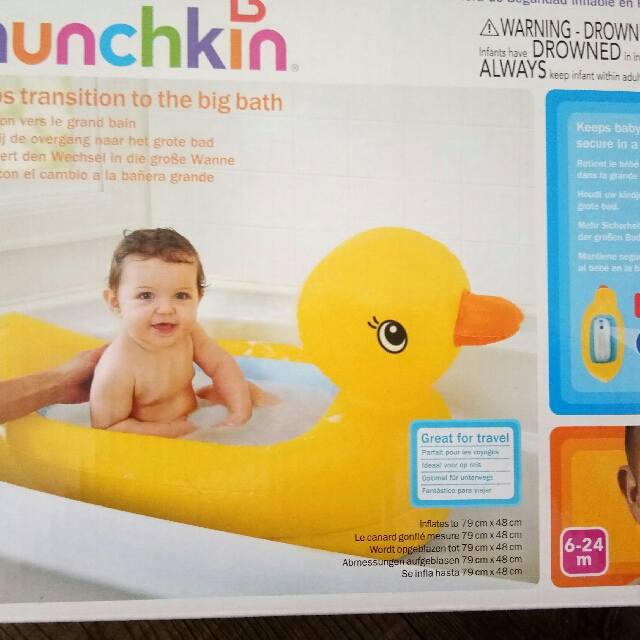 Munchkin, Inflatable Safety Duck Tub, 1 Tub, Babies & Kids, Bathing ...