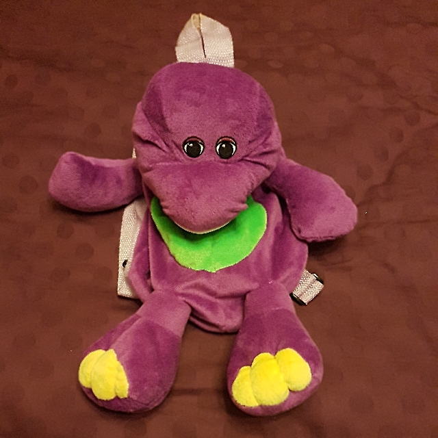Preloved Barney Backpack, Babies & Kids, Babies & Kids Fashion on Carousell
