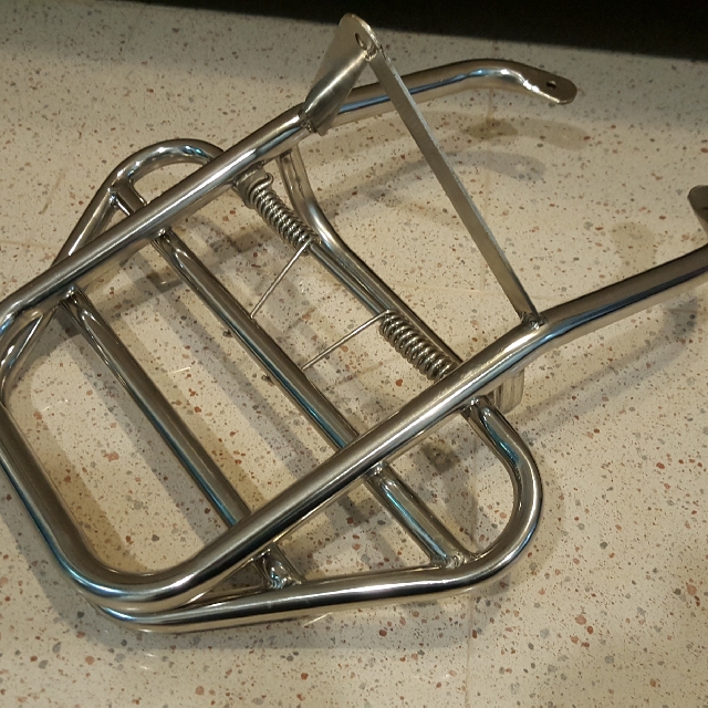 Vespa PX stainless steel rear rack, Motorcycles, Motorcycle Accessories ...