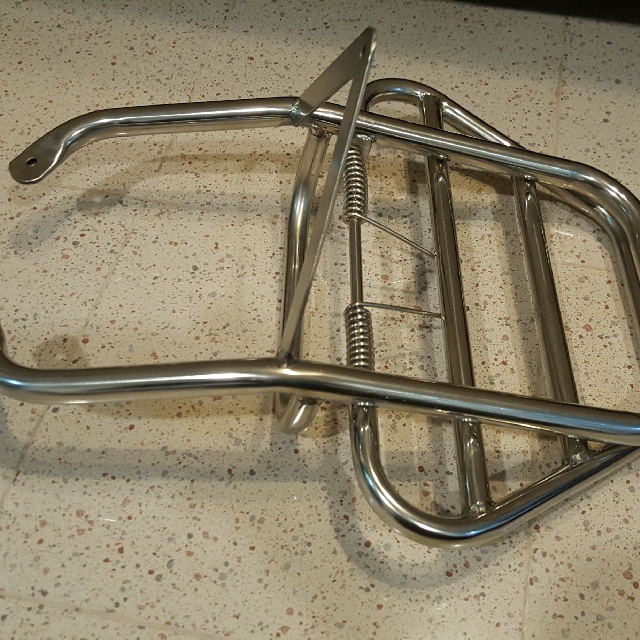 Vespa PX stainless steel rear rack, Motorcycles, Motorcycle Accessories ...