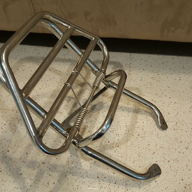 Vespa PX stainless steel rear rack, Motorcycles, Motorcycle Accessories ...