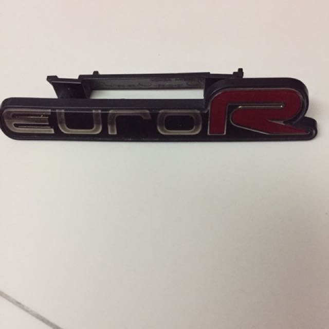 Badge Euro R for CL7, Car Accessories on Carousell