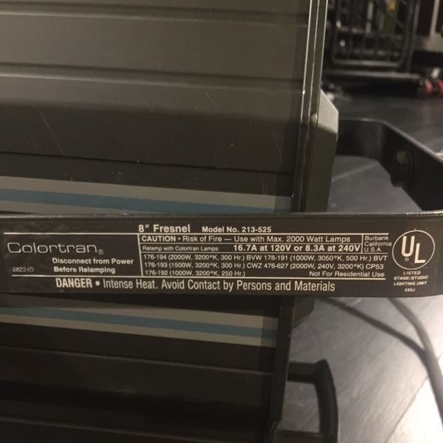 Colortran 8" Fresnel, Furniture & Home Living, Home Decor on Carousell