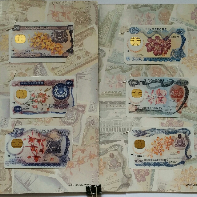 Singapore Orchid Series Currency Notes. 3 in 1 Cash Card., Hobbies ...