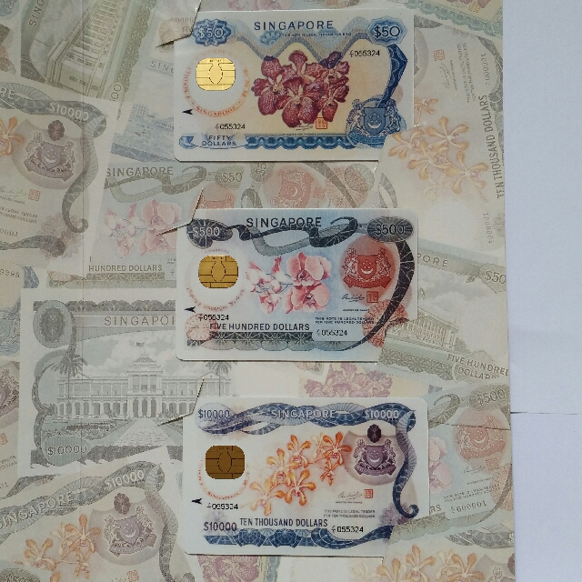 Singapore Orchid Series Currency Notes. 3 in 1 Cash Card., Hobbies ...