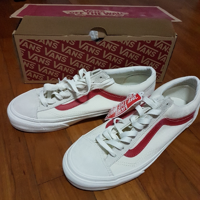 Vans Style 36 Marshmallow Racing Red (GD), Women's Fashion, Footwear ...