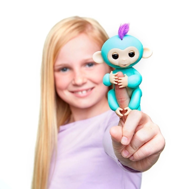 3D Cute Monkey Fingerlings Interactive Baby Toys Colorful Smart Sensor ...