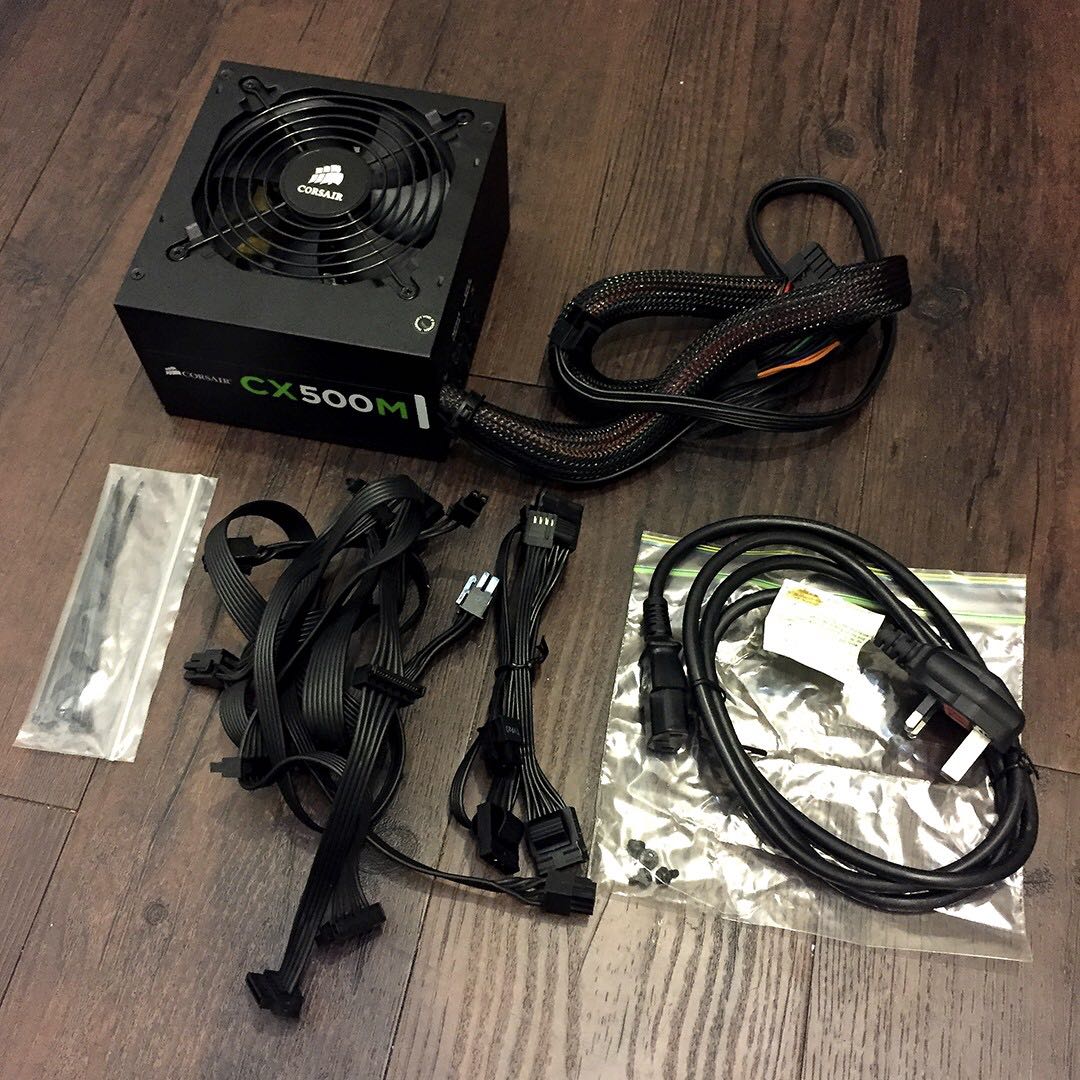 Corsair CX500M Power Supply CX Series 500 Watt Bronze Certified Modular ...