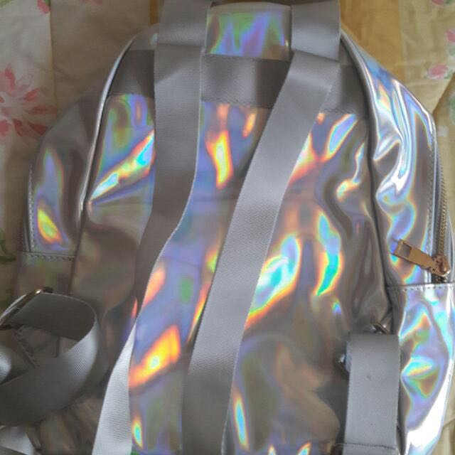 Holographic Backpack Mini, Women's Fashion, Bags & Wallets, Backpacks ...