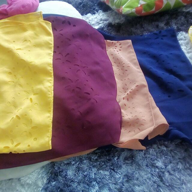 Lasercut Chiffon Shawls, Women's Fashion, Muslimah Fashion, Hijabs on ...