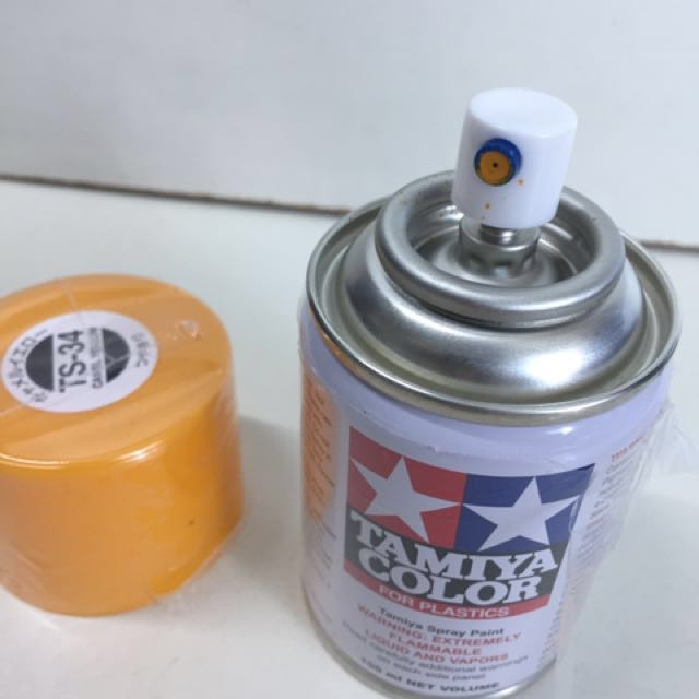 Tamiya TS-34 Camel yellow USED spray paint for plastic, Hobbies & Toys ...
