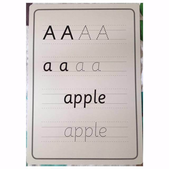 Giant Flash Card ABC, Hobbies & Toys, Stationery & Craft, Art & Prints ...