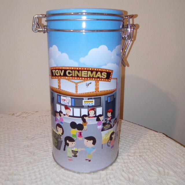 TGV Cinemas Tin Box Container, Furniture & Home Living, Kitchenware ...