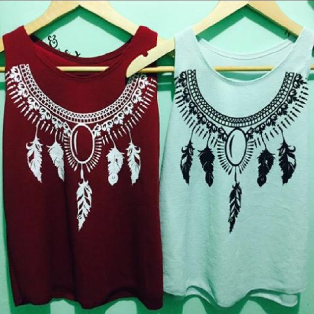 Aztec Top, Women's Fashion, Tops, Sleeveless on Carousell