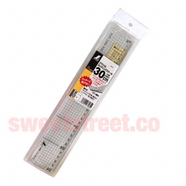 SHINWA Stainless Steel Cutting Edge Acrylic Ruler 300mm (MADE IN JAPAN ...