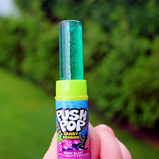 Triple Power Topps Push Pop Candy Twisted Fruit Flavour Lollipop (14g ...