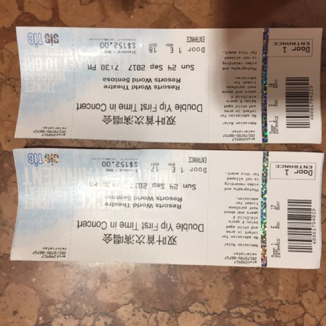 Double yip VIP concert ticket, Tickets & Vouchers, Vouchers on Carousell