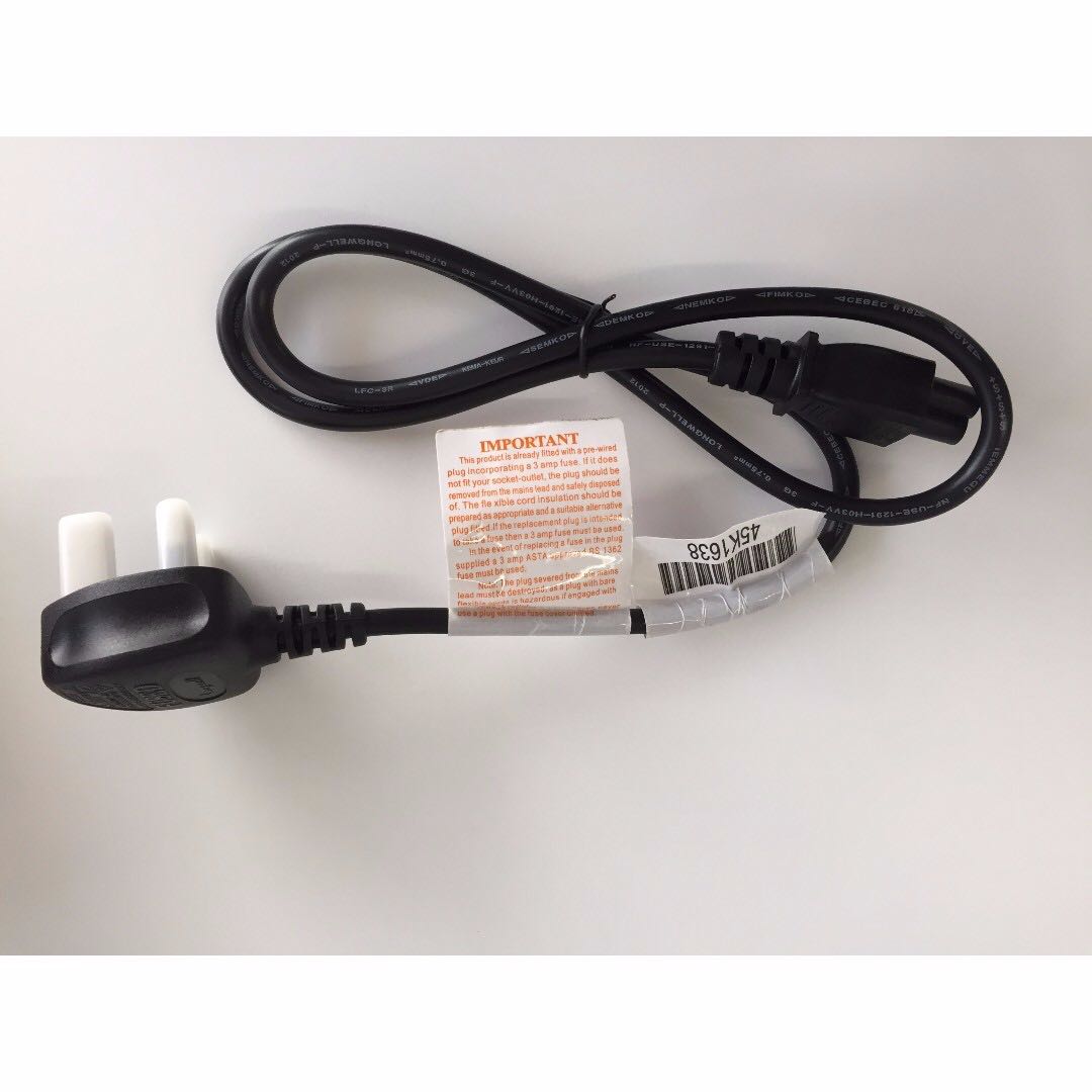 Lenovo 3-pin power cord, Computers & Tech, Parts & Accessories, Cables ...