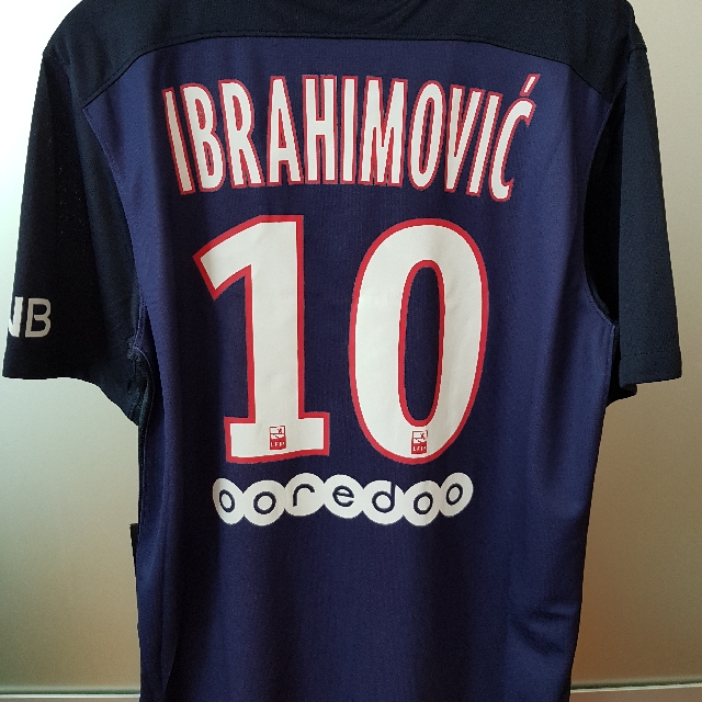 Paris Saint-Germain (PSG) 2015/16 Authentic Home Jersey (Zlatan ...