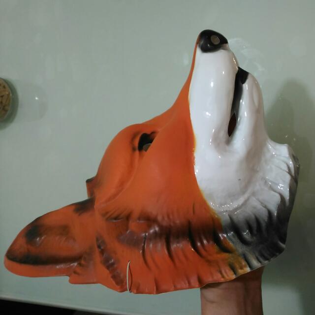 Plastic Fox Mask, Babies & Kids, Babies & Kids Fashion on Carousell