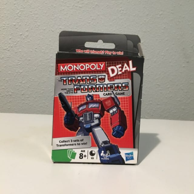The Transformers Monopoly Deal Card Game by Hasbro, Hobbies & Toys ...