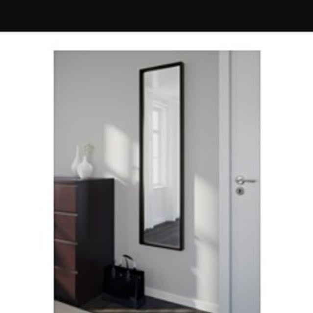 Ikea Black Mirror , Furniture & Home Living, Home Decor, Mirrors on ...