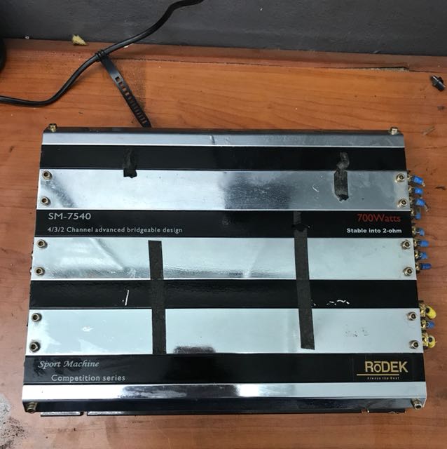 Rodek SM-7540 4 Channel Amplifier, Car Accessories on Carousell