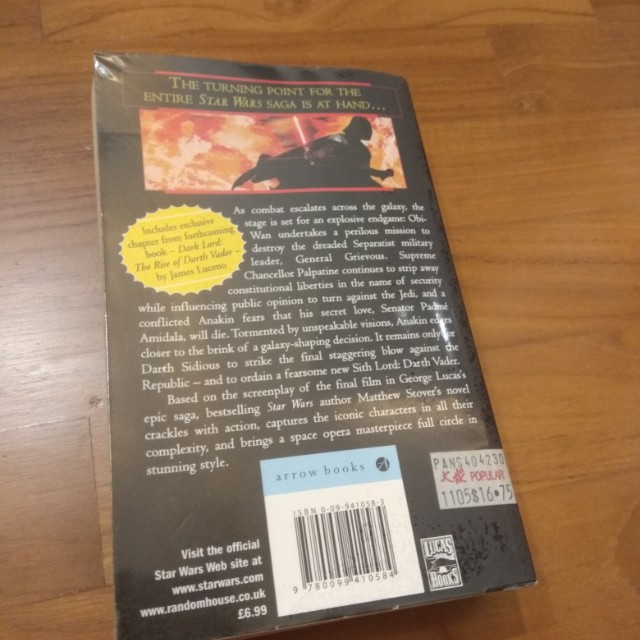 Star Wars - Revenge of the Sith - Matthew Stover, Hobbies & Toys, Books ...