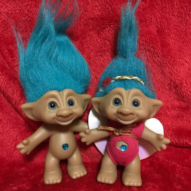 Vintage Trolls Boy & Girl Pair with Wishstones, Hobbies & Toys ...