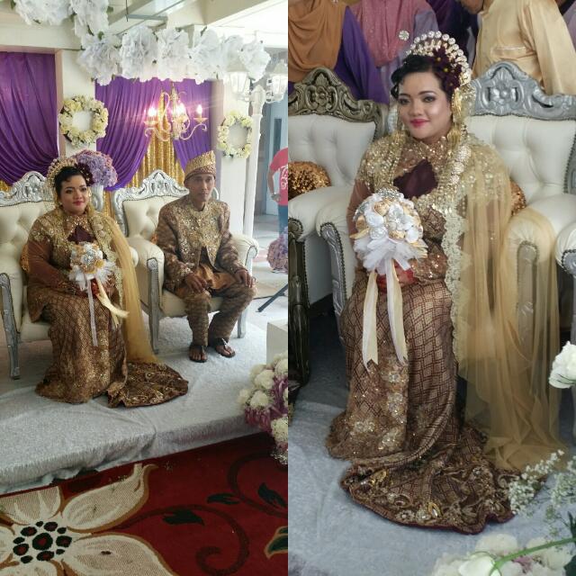 Bridal Malay Songket Outfits, Women's Fashion, Dresses & Sets ...
