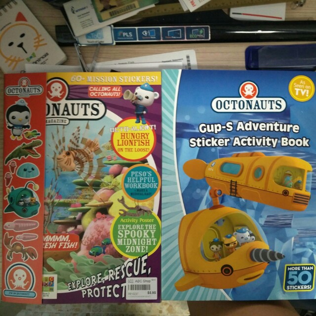 Set of 5 Octonauts activity/sticker books, Hobbies & Toys, Toys & Games ...