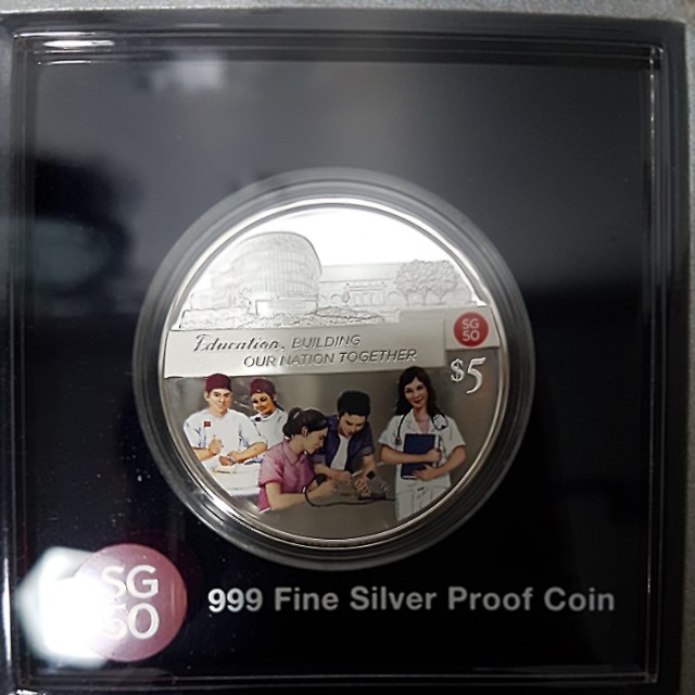 SG50 $5 999 Silver Coin, Hobbies & Toys, Memorabilia & Collectibles ...